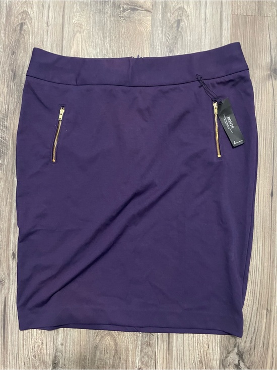 Lane Bryant | Skirts | Lane Bryant Deep Purple Pencil Skirt With Gold ...